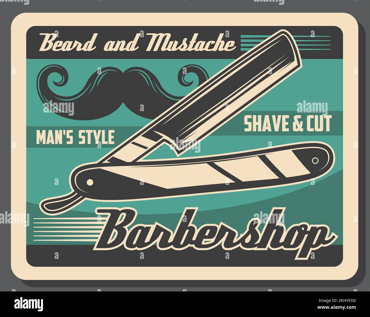 Man trimming his beard with scissors Stock Vector Images - Alamy