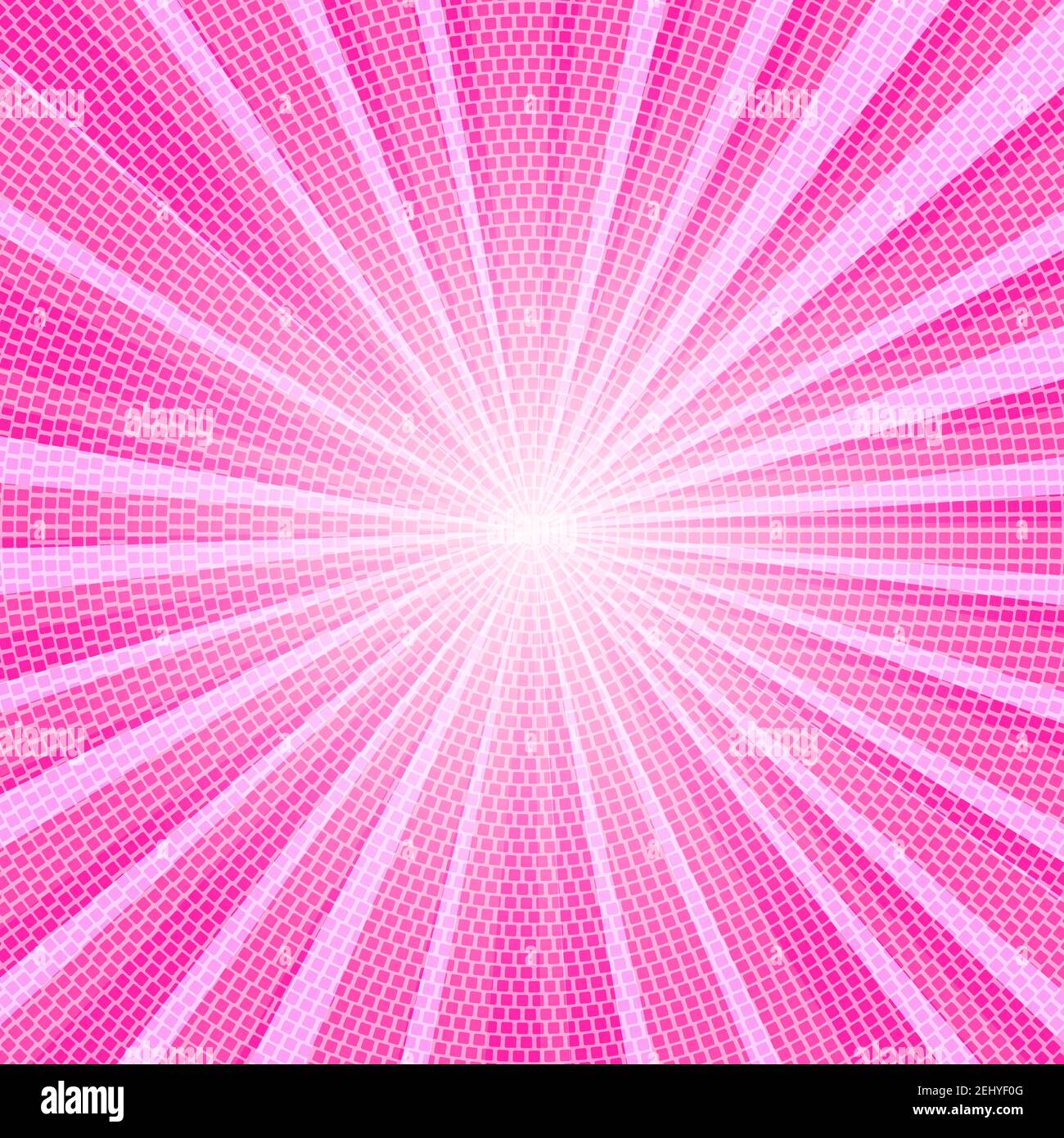 Pop art colorful comics book magazine cover. Striped pink background ...