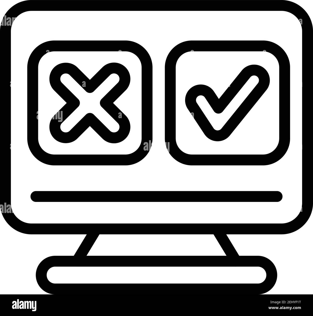 Media Online Survey Icon Outline Media Online Survey Vector Icon For Web Design Isolated On