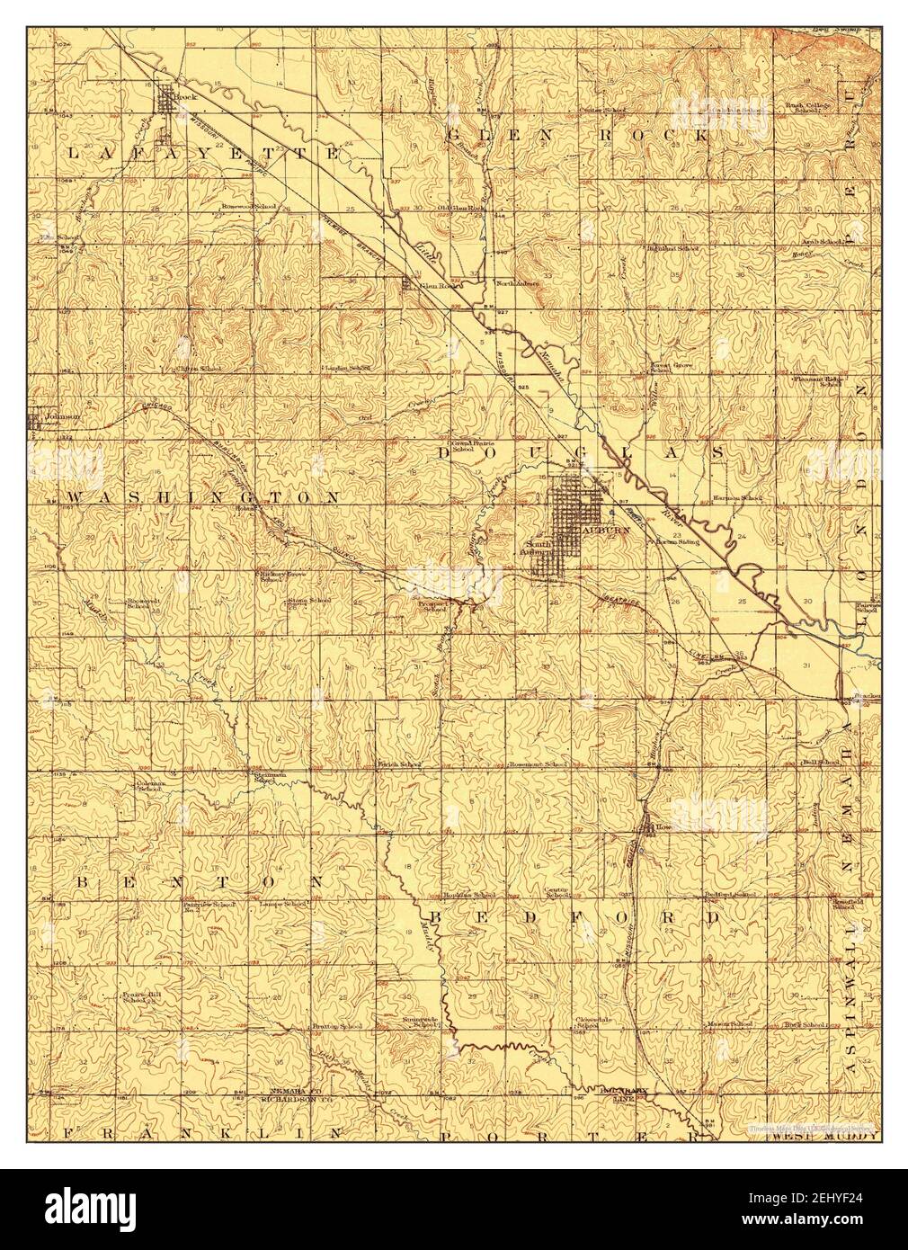 Howe, Nebraska, map 1915, 1:62500, United States of America by Timeless ...