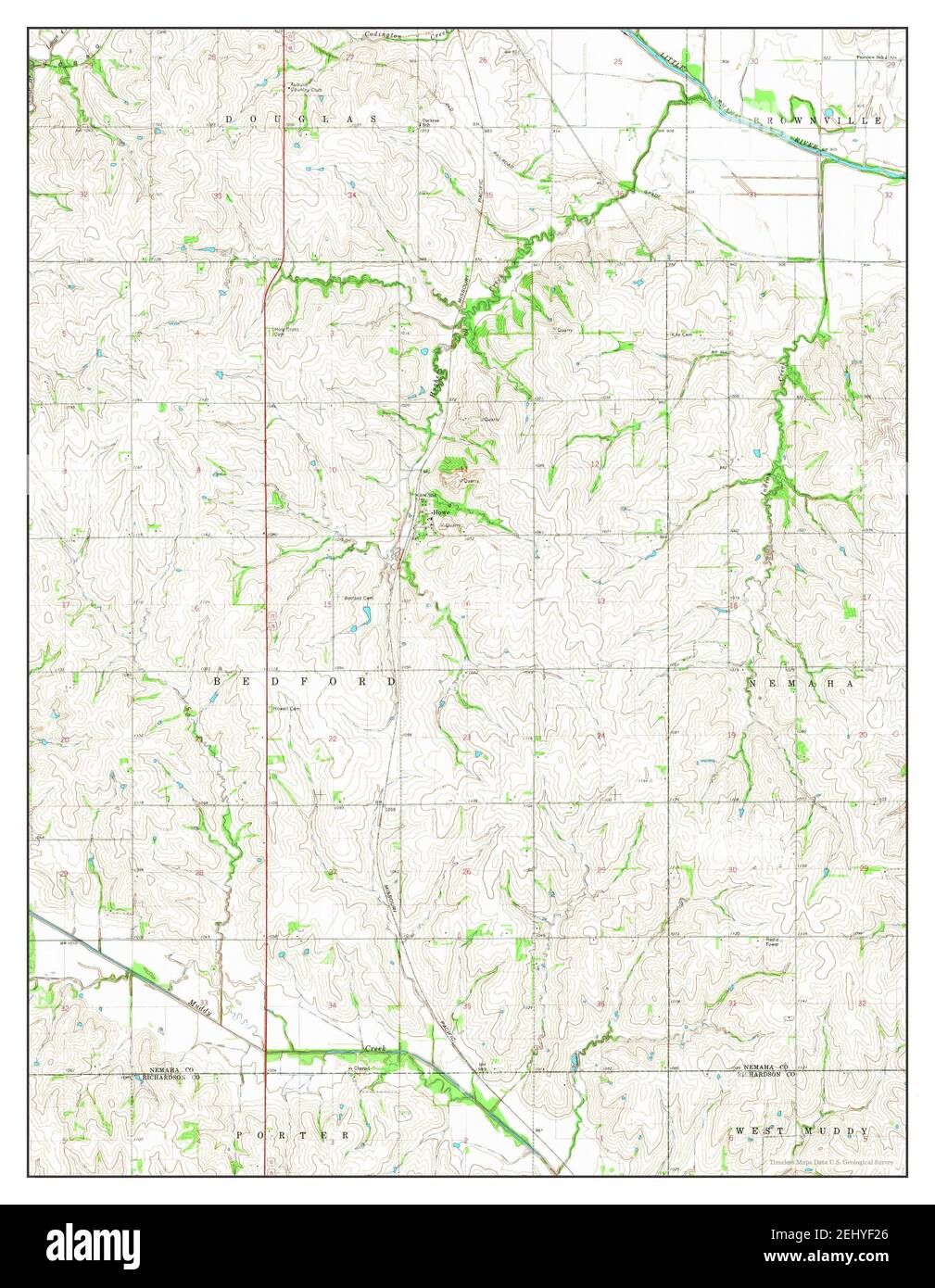 Howe, Nebraska, map 1966, 1:24000, United States of America by Timeless ...