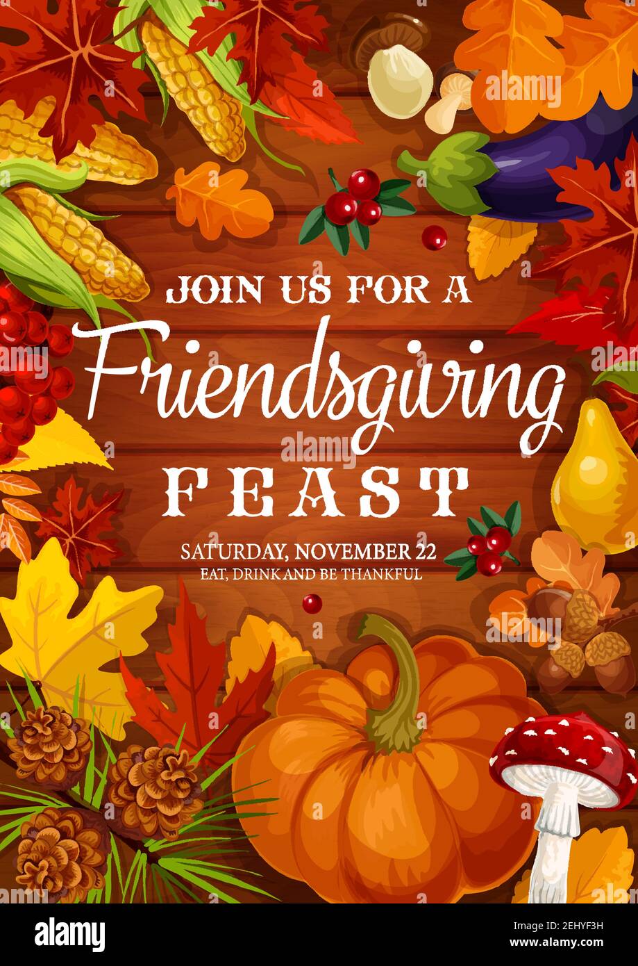 Friendsgiving vector vectors hi-res stock photography and images - Alamy
