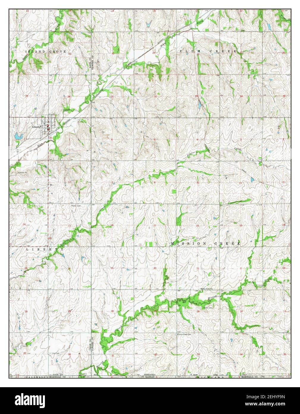 Liberty, Nebraska, map 1965, 1:24000, United States of America by ...