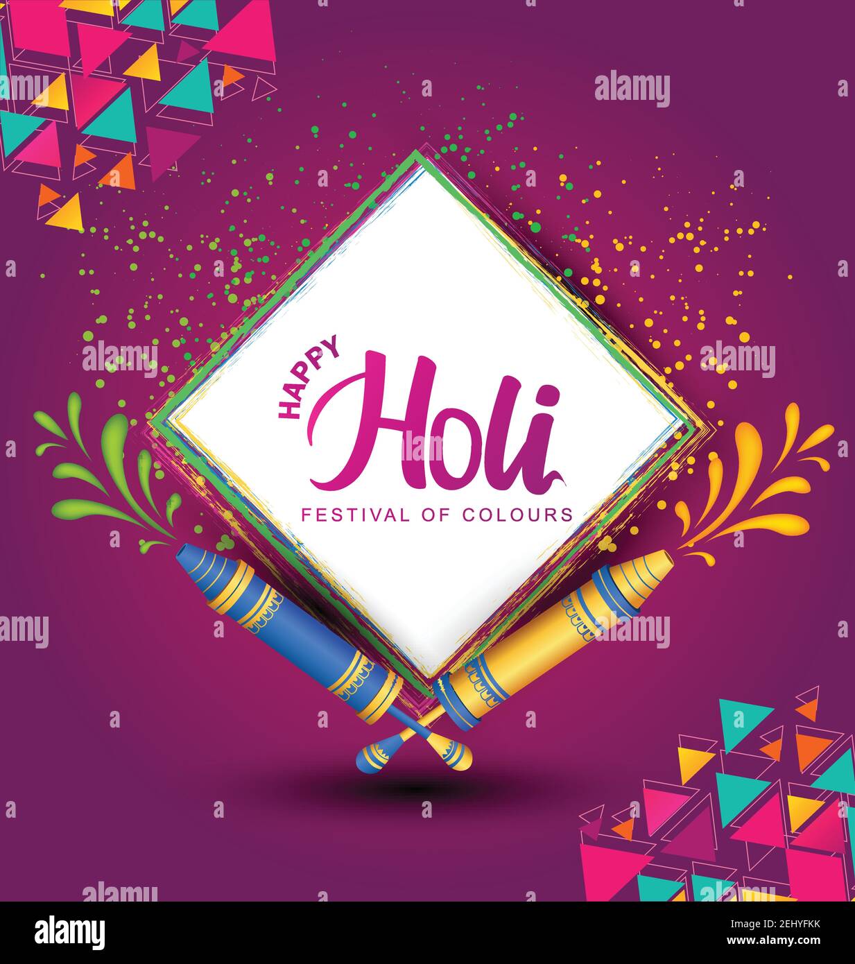 Happy holi vector elements for card design , Happy holi design Stock ...