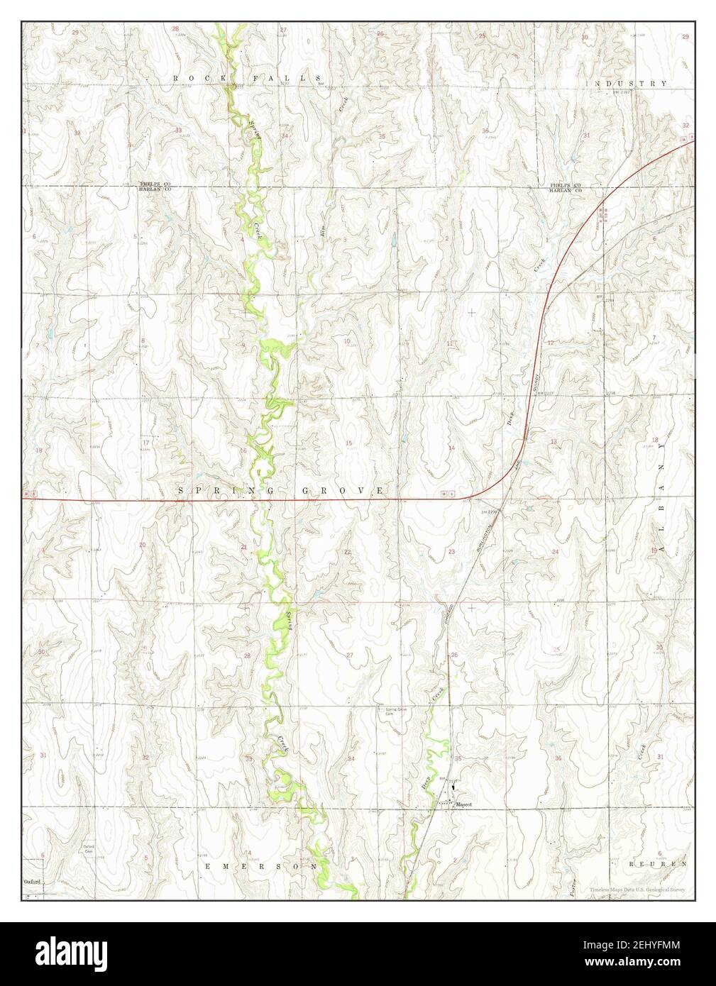 Mascot, Nebraska, map 1958, 1:24000, United States of America by ...
