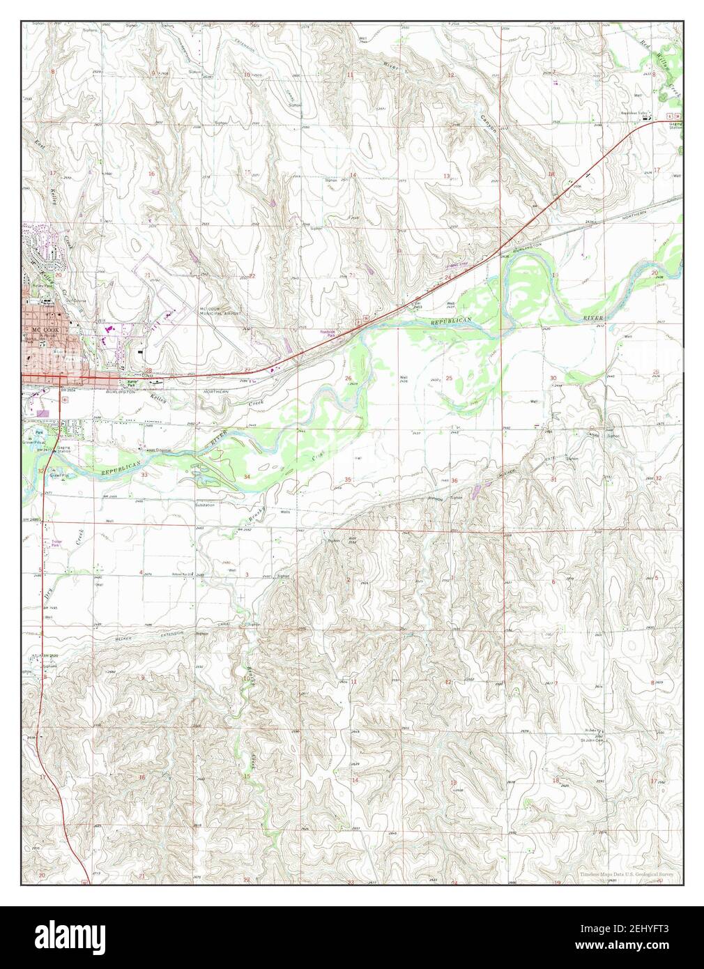 Map of mccook hi-res stock photography and images - Alamy