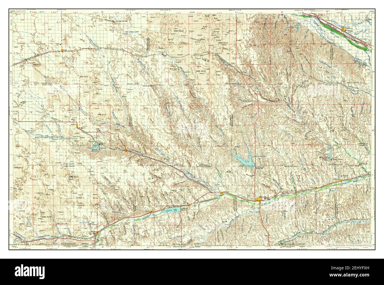 Map of mccook hi-res stock photography and images - Alamy