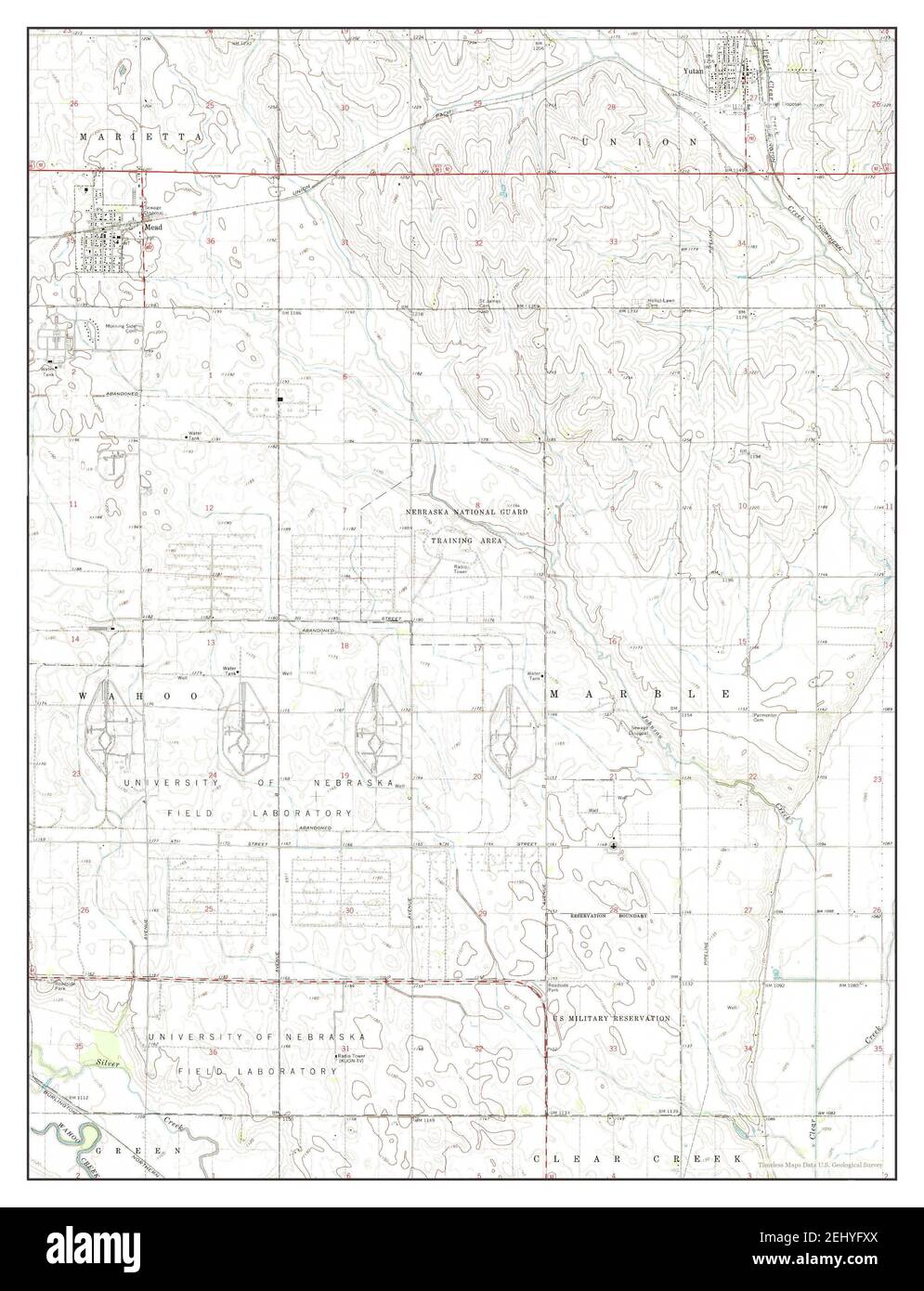 Mead, Nebraska, map 1969, 1:24000, United States of America by Timeless ...