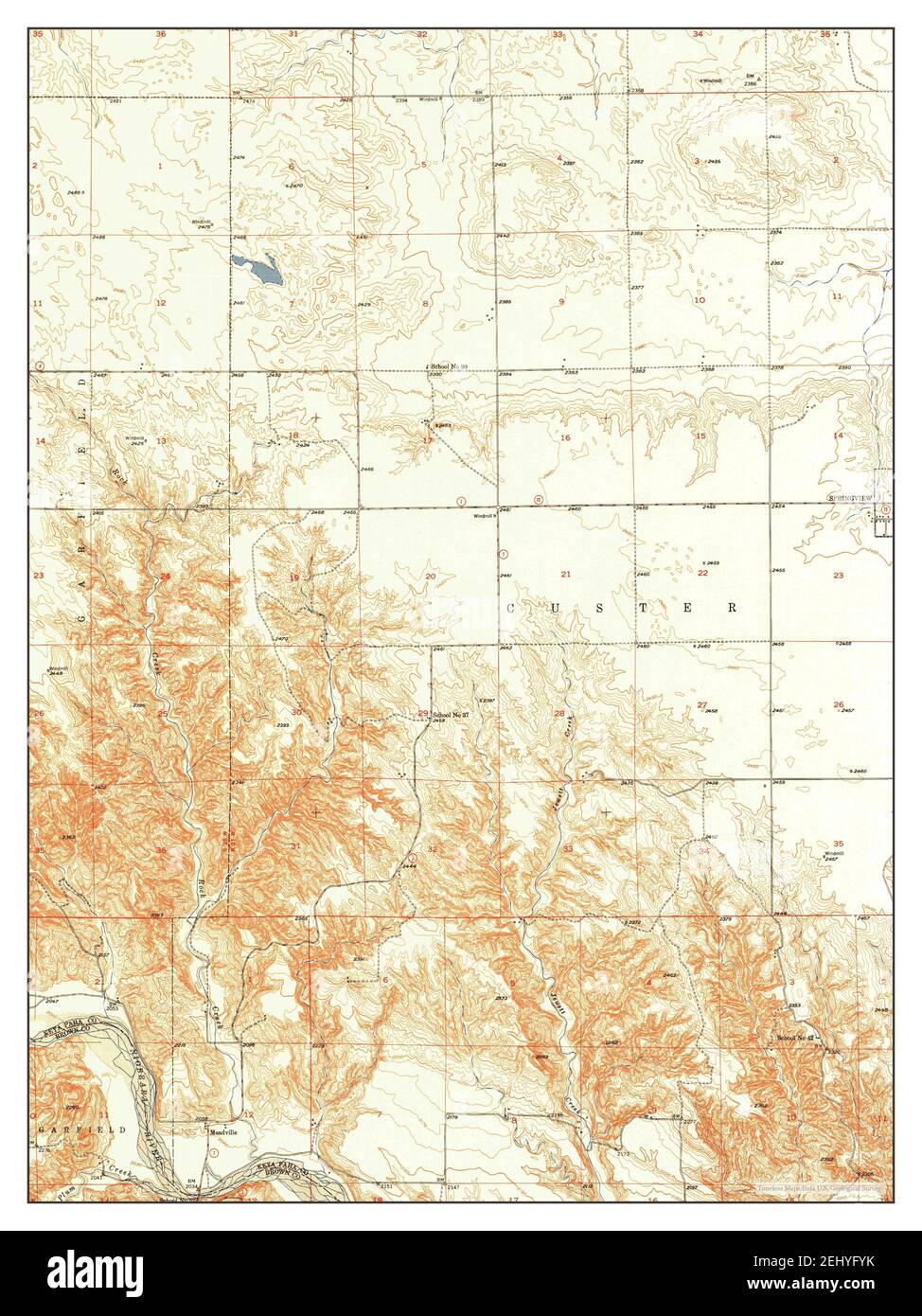 Meadville, Nebraska, map 1950, 1:24000, United States of America by ...