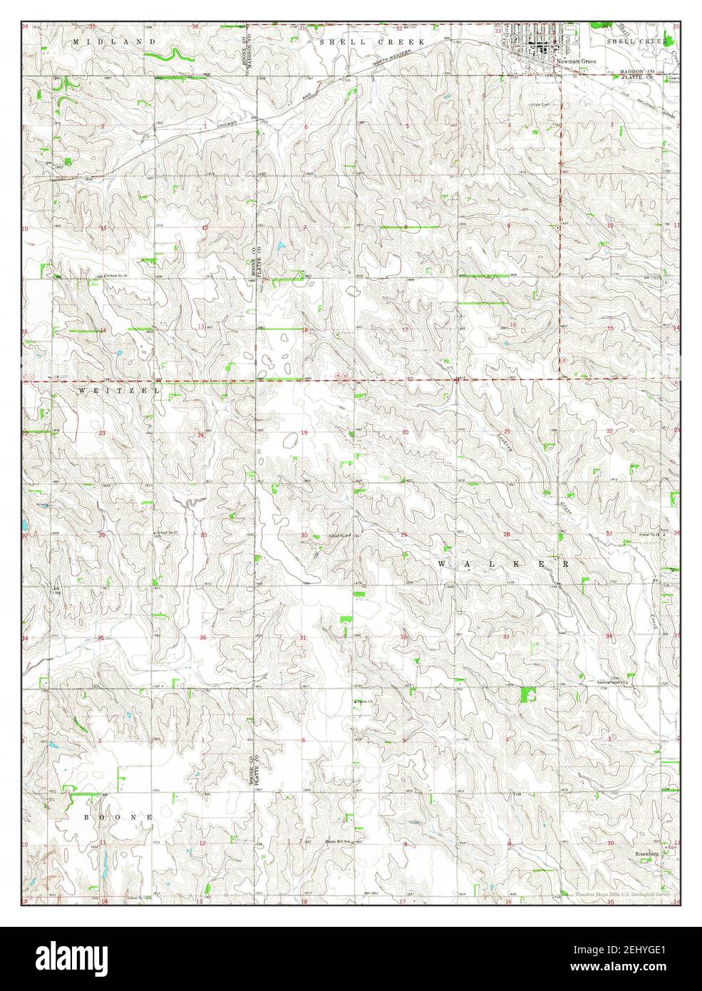 Newman Grove, Nebraska, map 1966, 1:24000, United States of America by ...