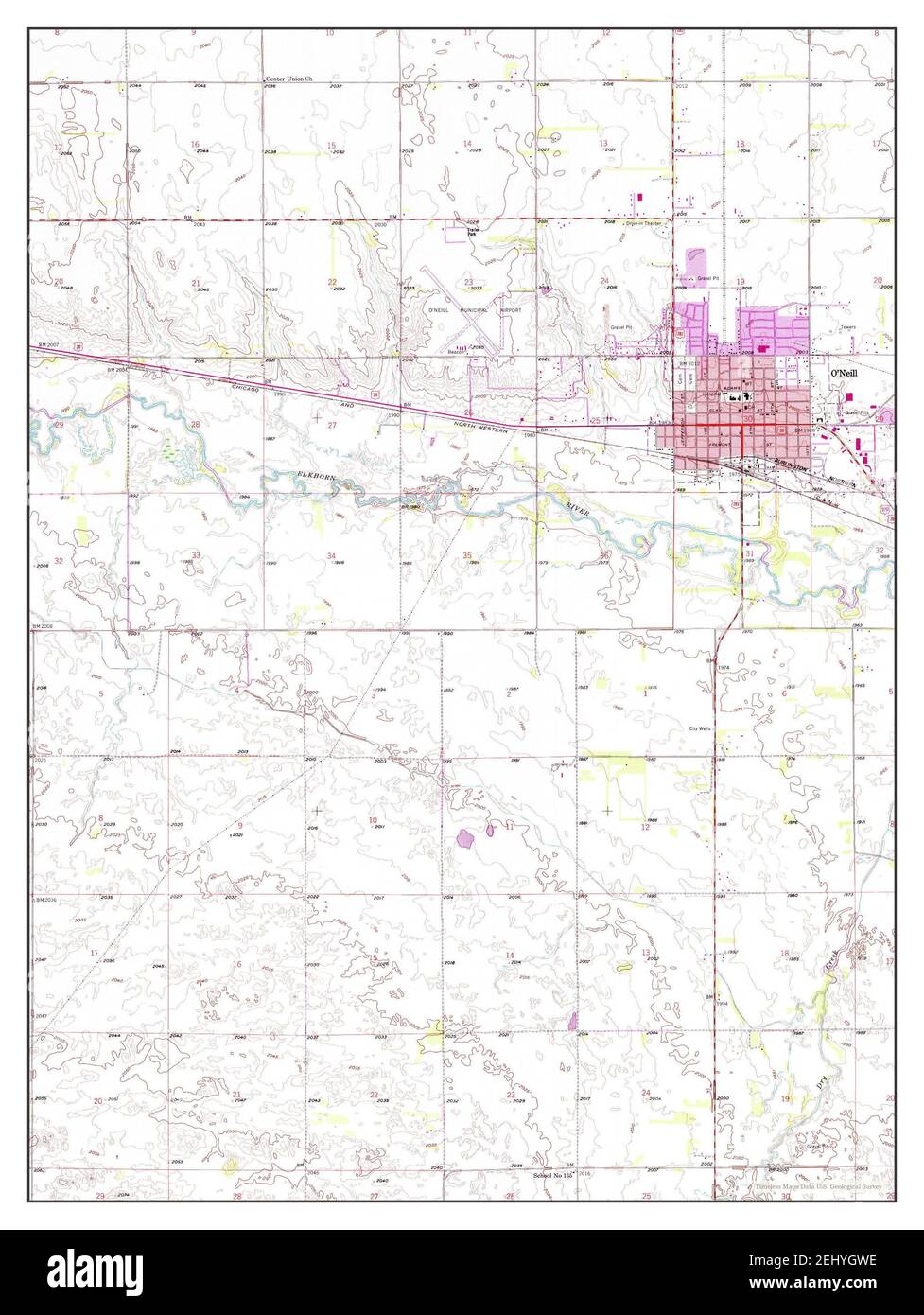 ONeill, Nebraska, map 1958, 1:24000, United States of America by ...