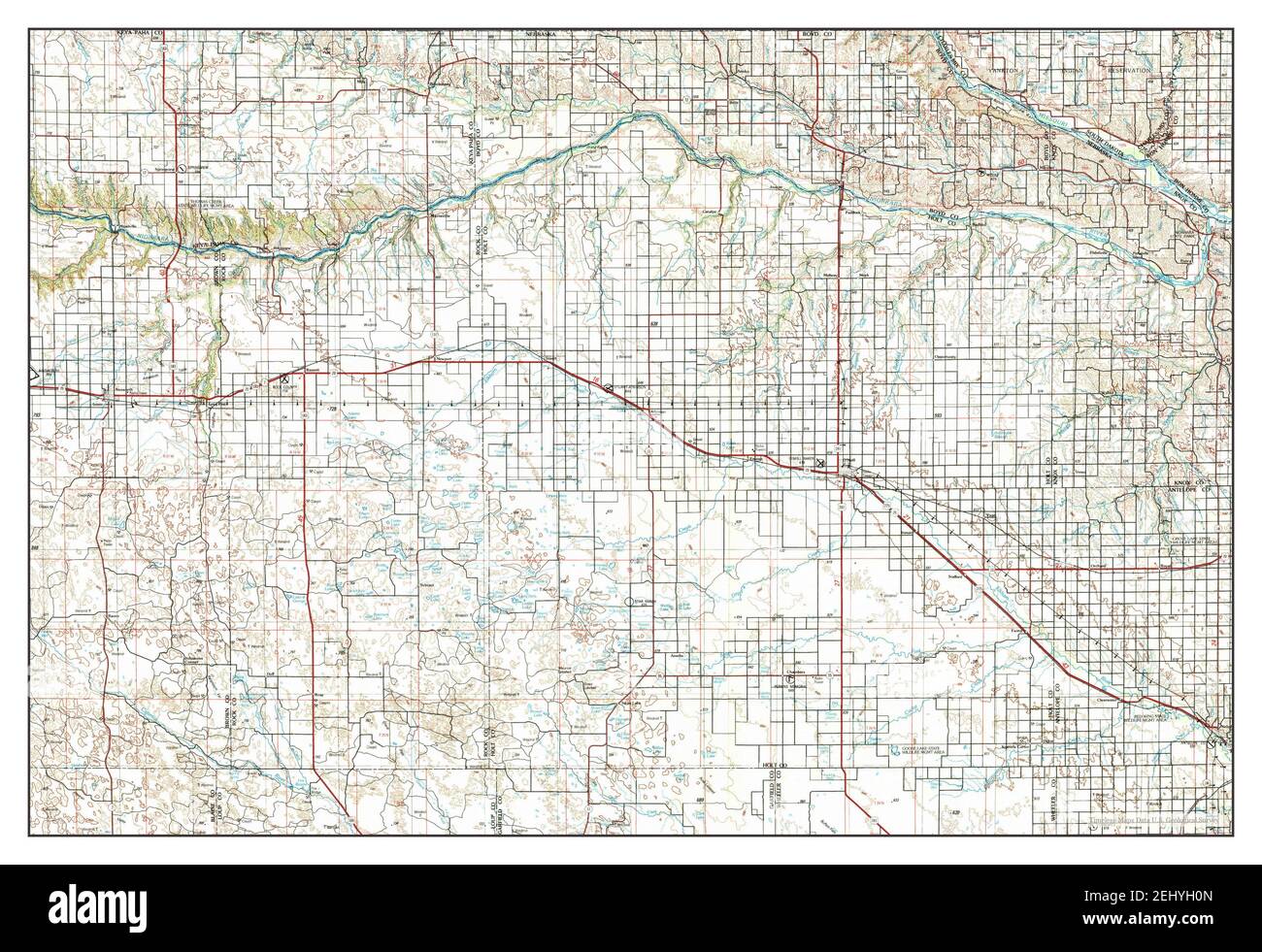 Map of oneill nebraska hi-res stock photography and images - Alamy