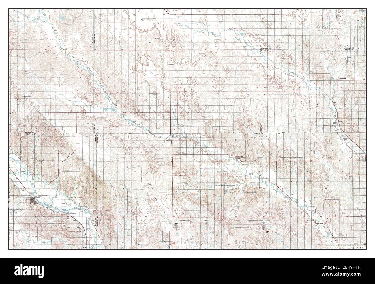Ord, Nebraska, map 1985, 1:100000, United States of America by Timeless ...