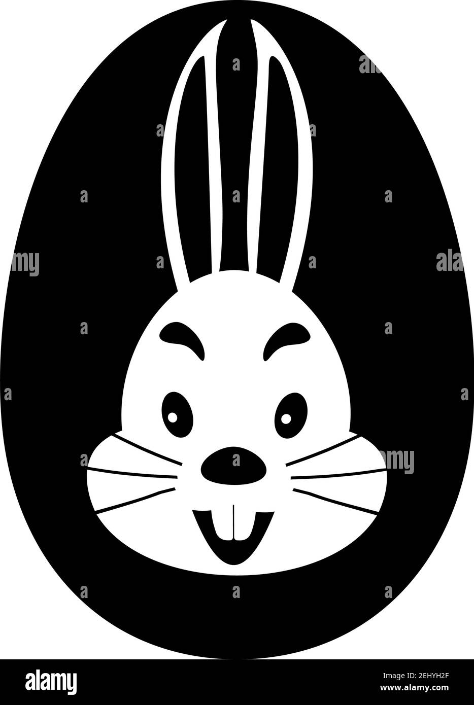 Easter bunny glyph Cut Out Stock Images & Pictures - Alamy