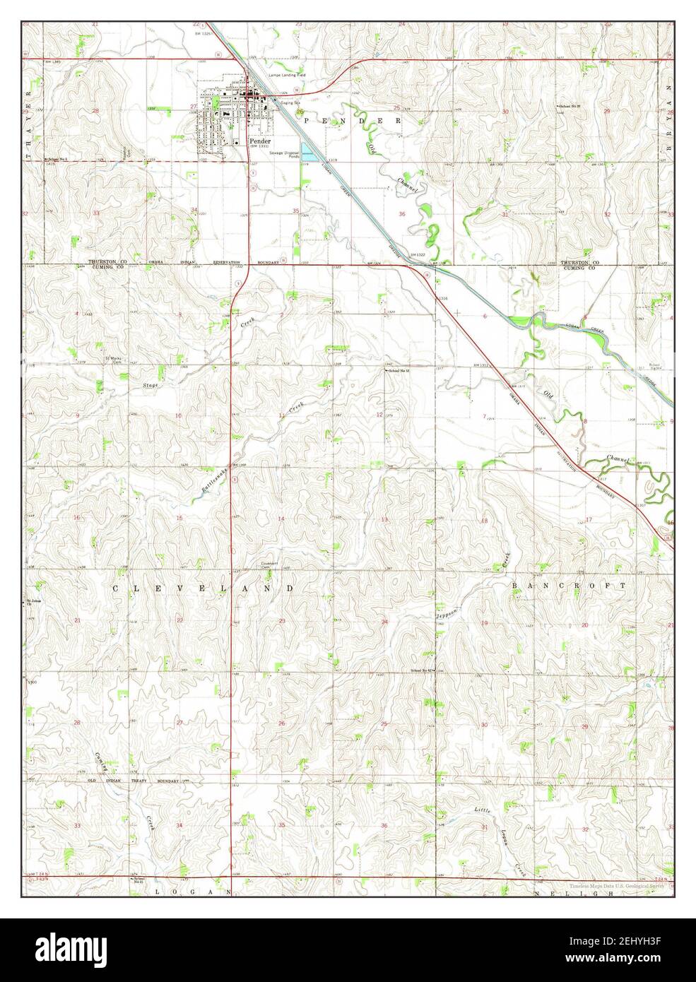 Pender, Nebraska, map 1966, 1:24000, United States of America by ...