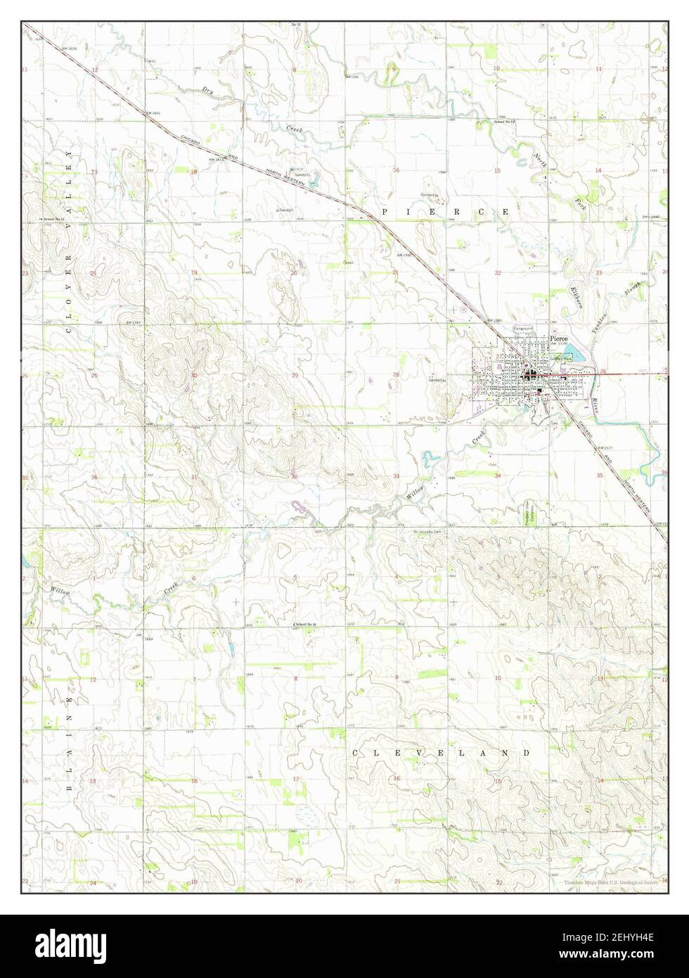 Pierce, Nebraska, map 1963, 1:24000, United States of America by ...