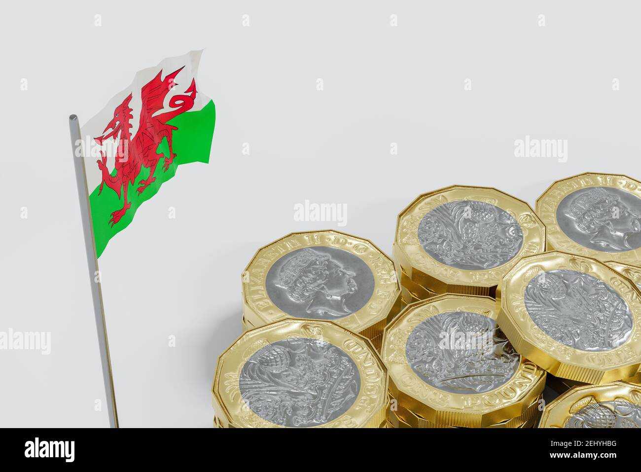 Welsh flag digital hi-res stock photography and images - Alamy