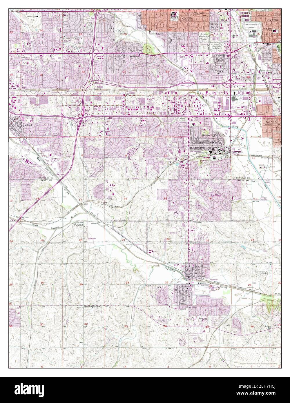 Map of ralston hi-res stock photography and images - Alamy