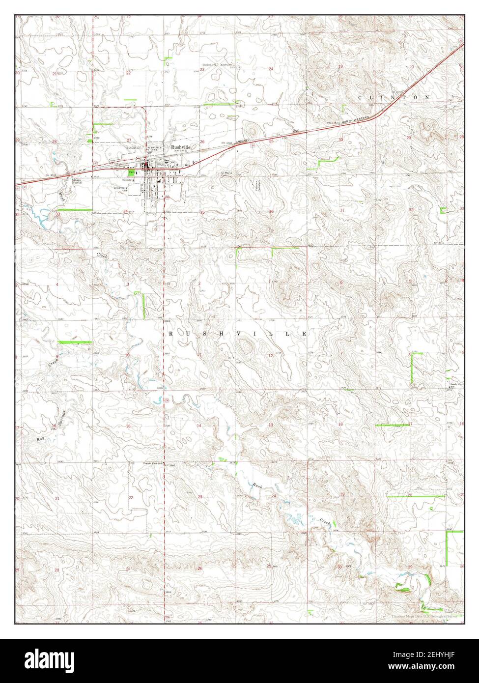 Map of rushville nebraska Cut Out Stock Images & Pictures - Alamy
