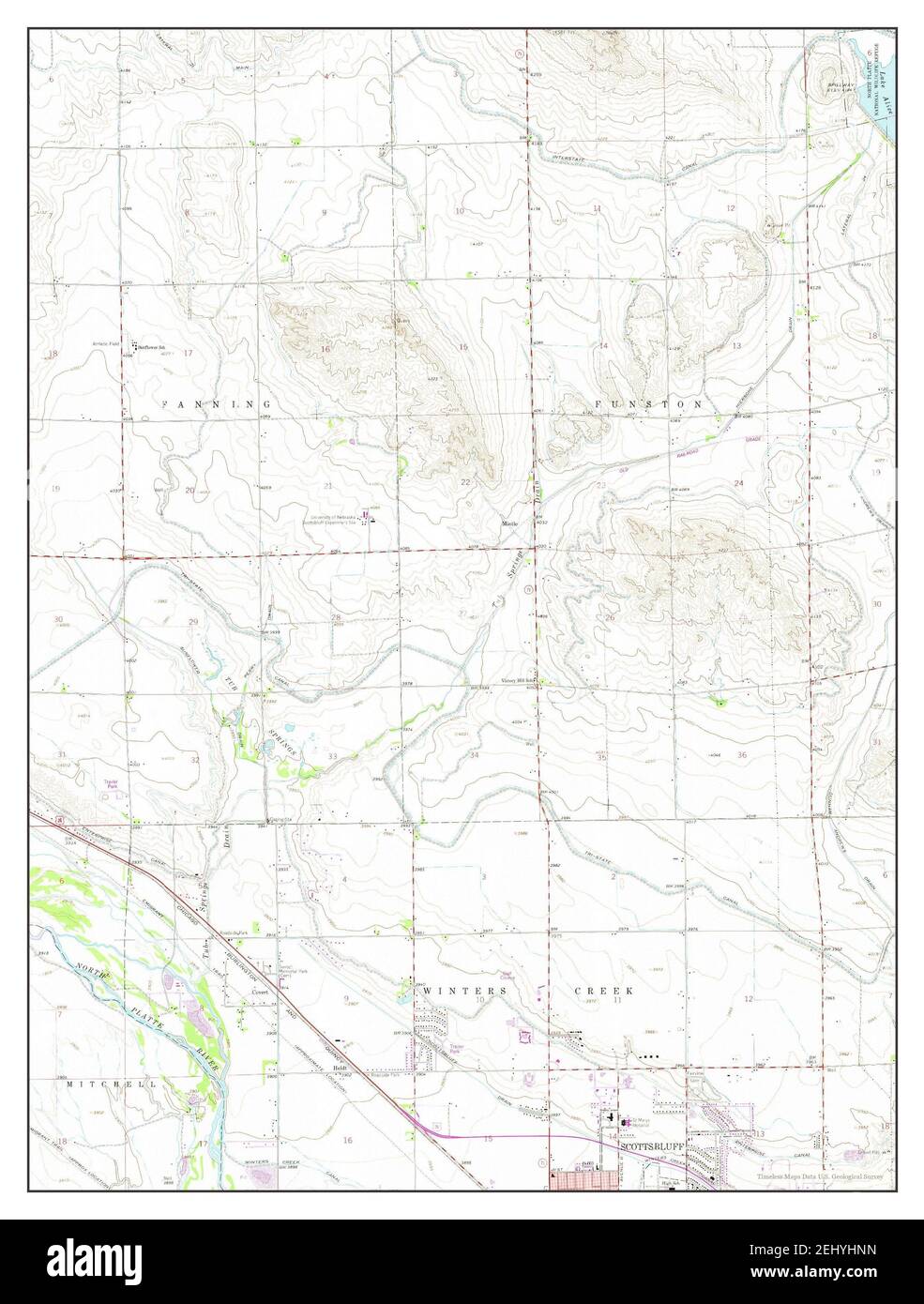 Map of scottsbluff Cut Out Stock Images & Pictures - Alamy