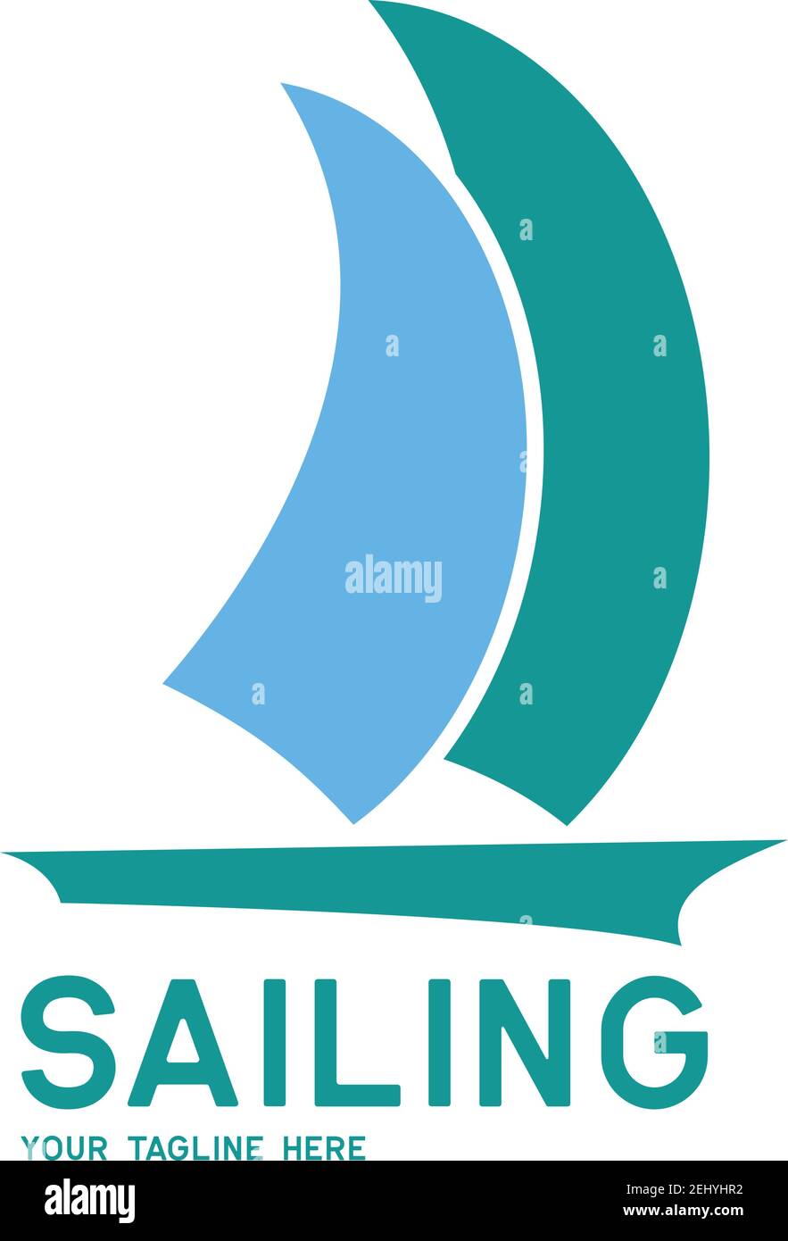 sailing logo on white background, vector illustration Stock Vector ...