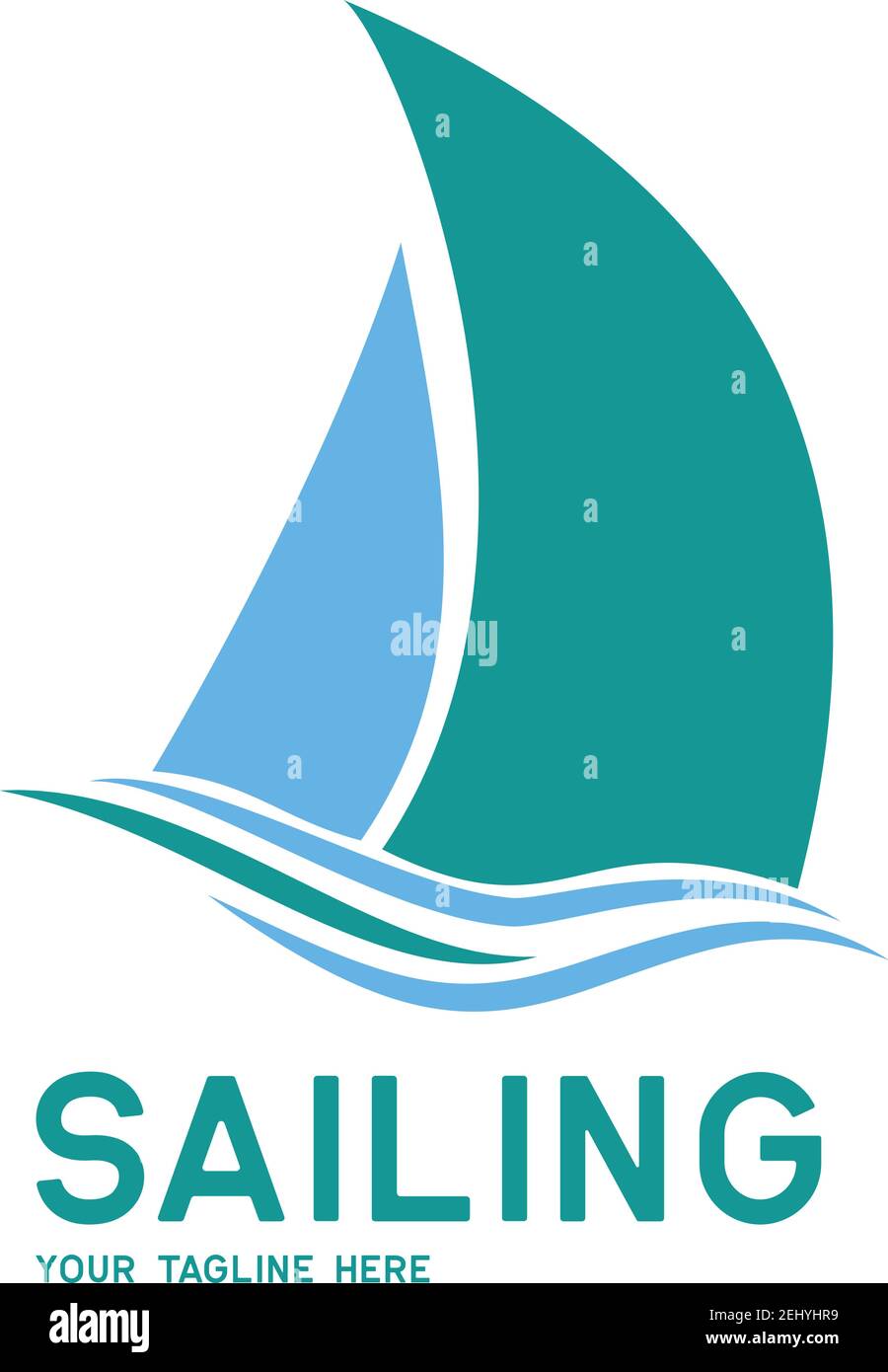 sailing logo on white background, vector illustration Stock Vector ...