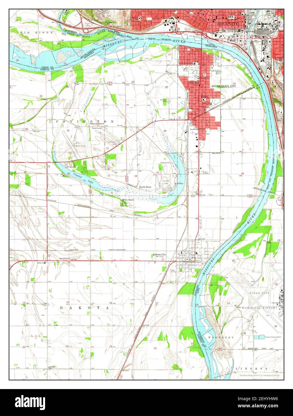 South sioux city nebraska map hi-res stock photography and images - Alamy
