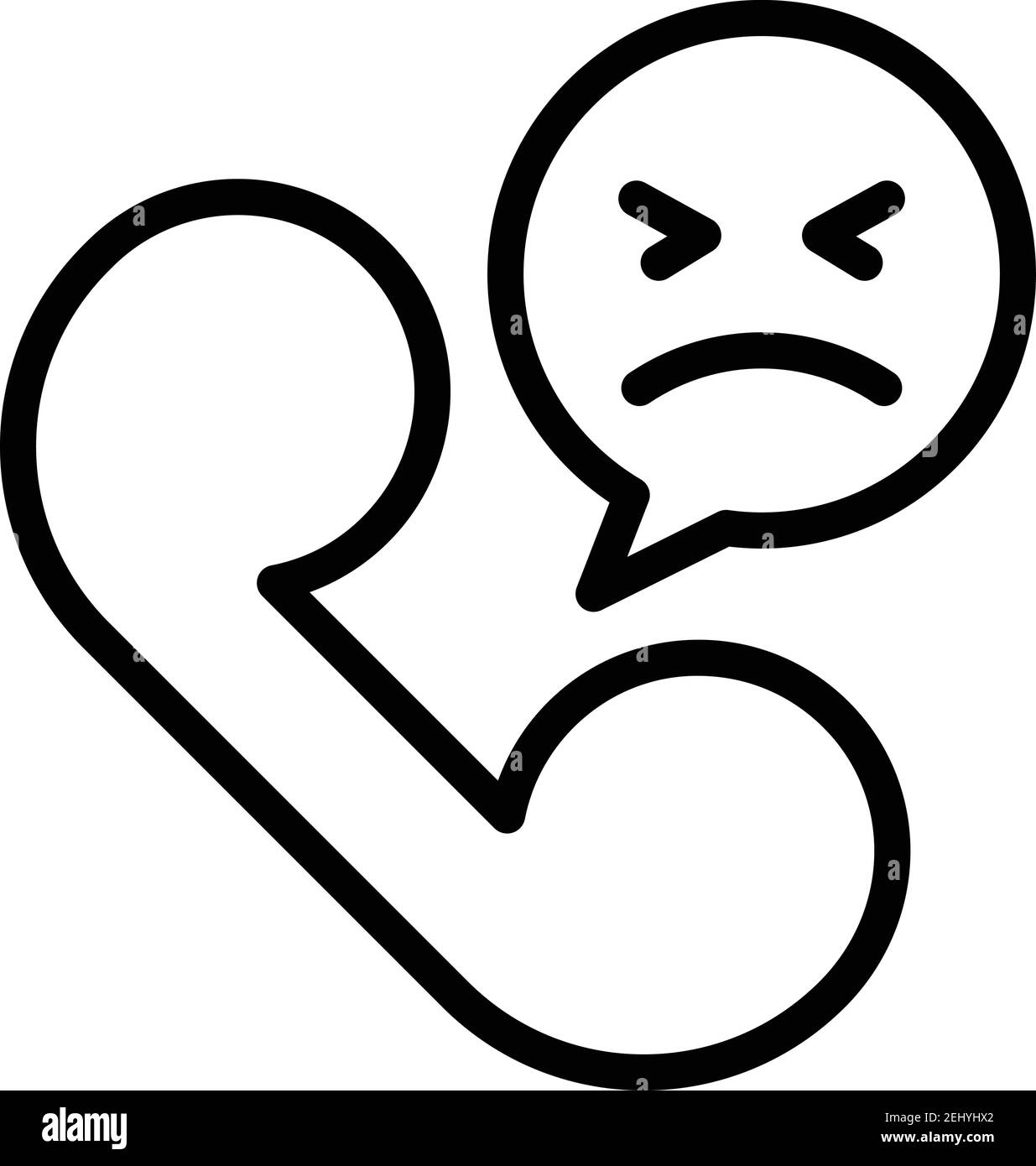 Call dislike icon. Outline call dislike vector icon for web design ...