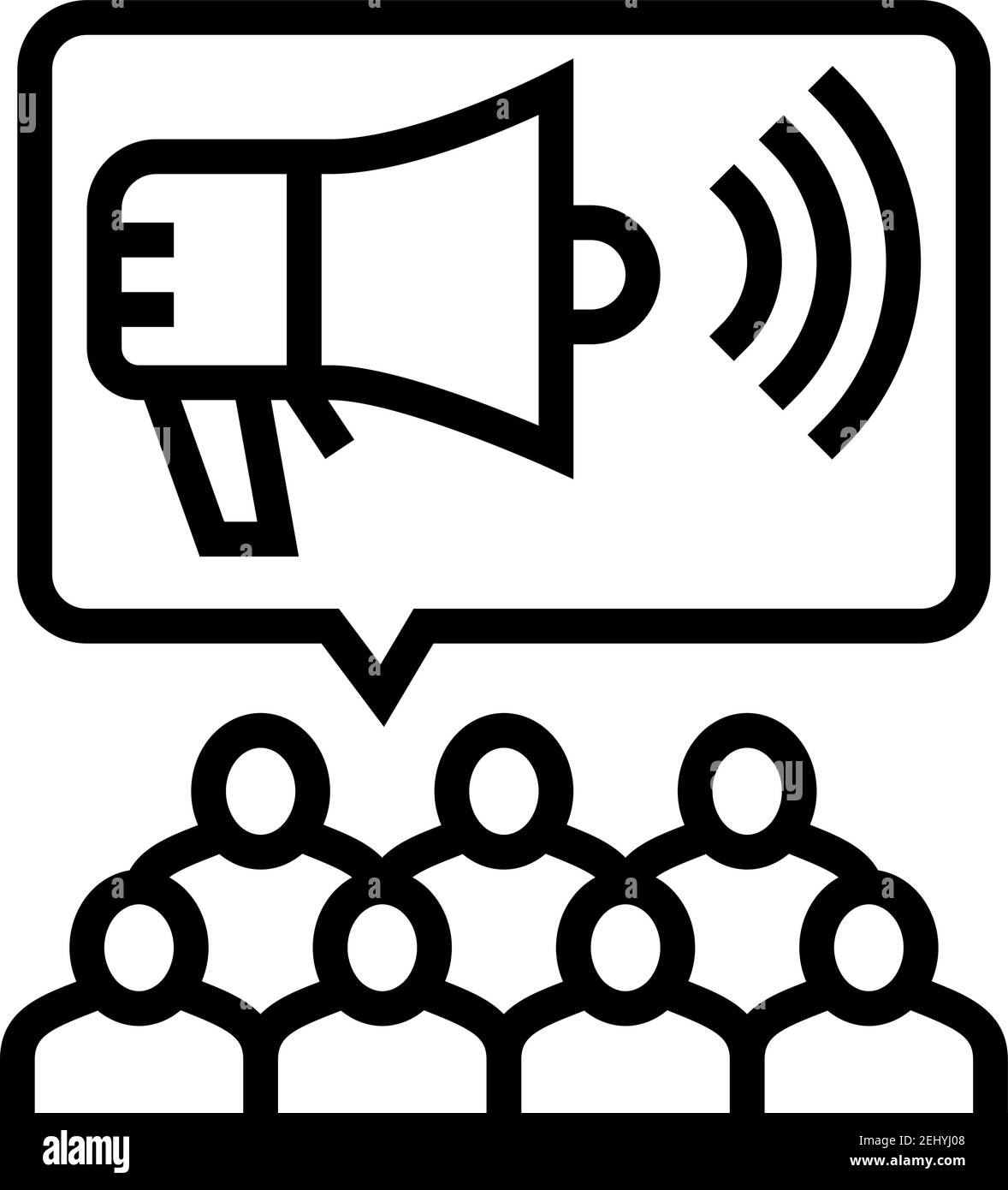 public relations line icon vector illustration Stock Vector Image & Art ...