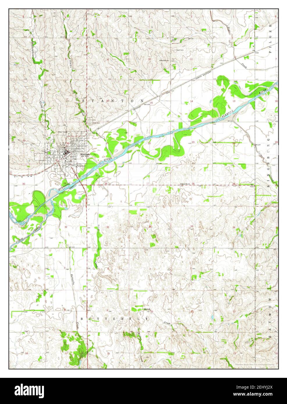 Map of stanton nebraska hi-res stock photography and images - Alamy