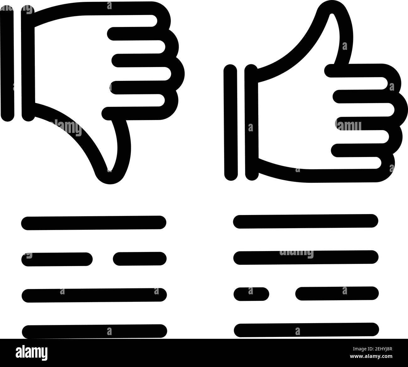 Like dislike icon. Outline like dislike vector icon for web design ...