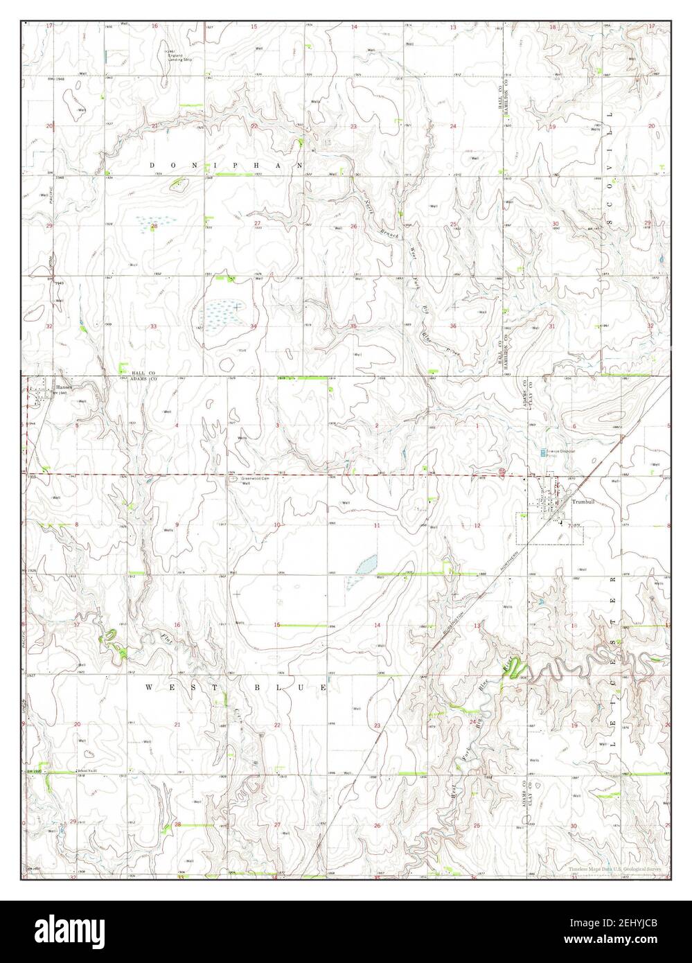 Trumbull, Nebraska, map 1969, 1:24000, United States of America by ...