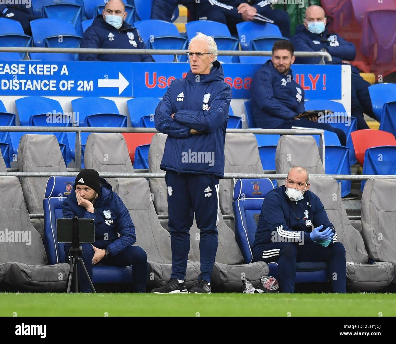 Mick McCarthy manager of Cardiff City in Cardiff, UK on 2/20/2021 ...