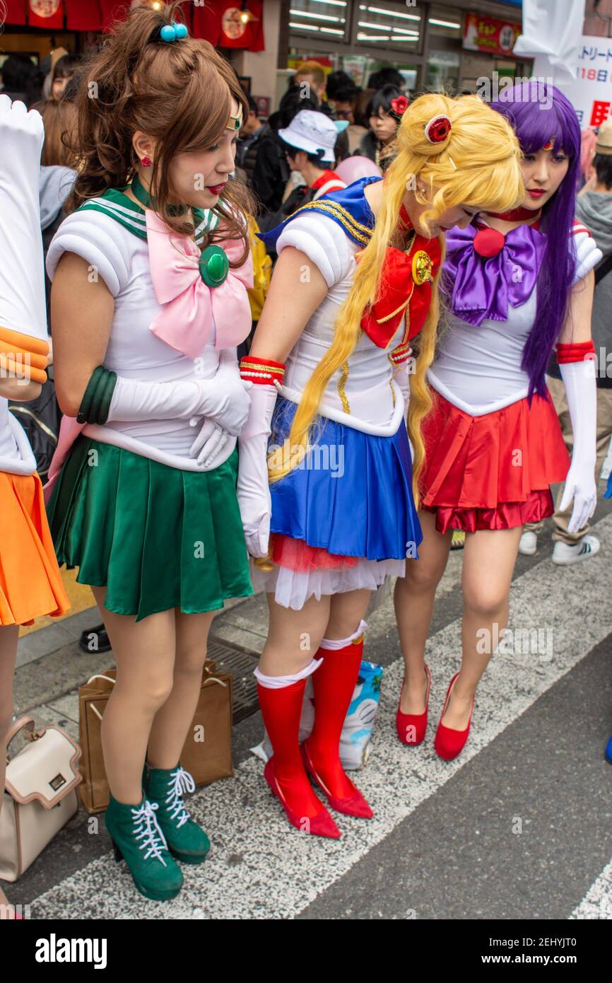 Osaka, Japan - March 18, 2018: Nipponbashi Street Festa, colorful ...