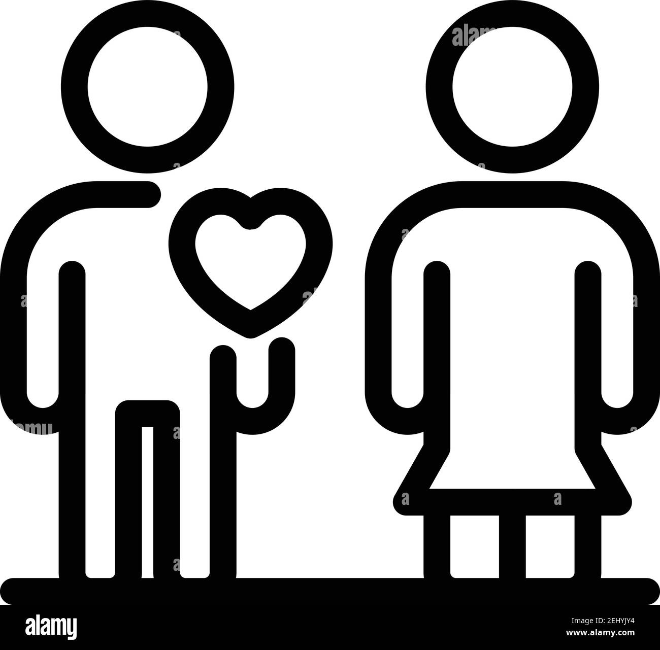 Human love sense icon. Outline human love sense vector icon for web ...