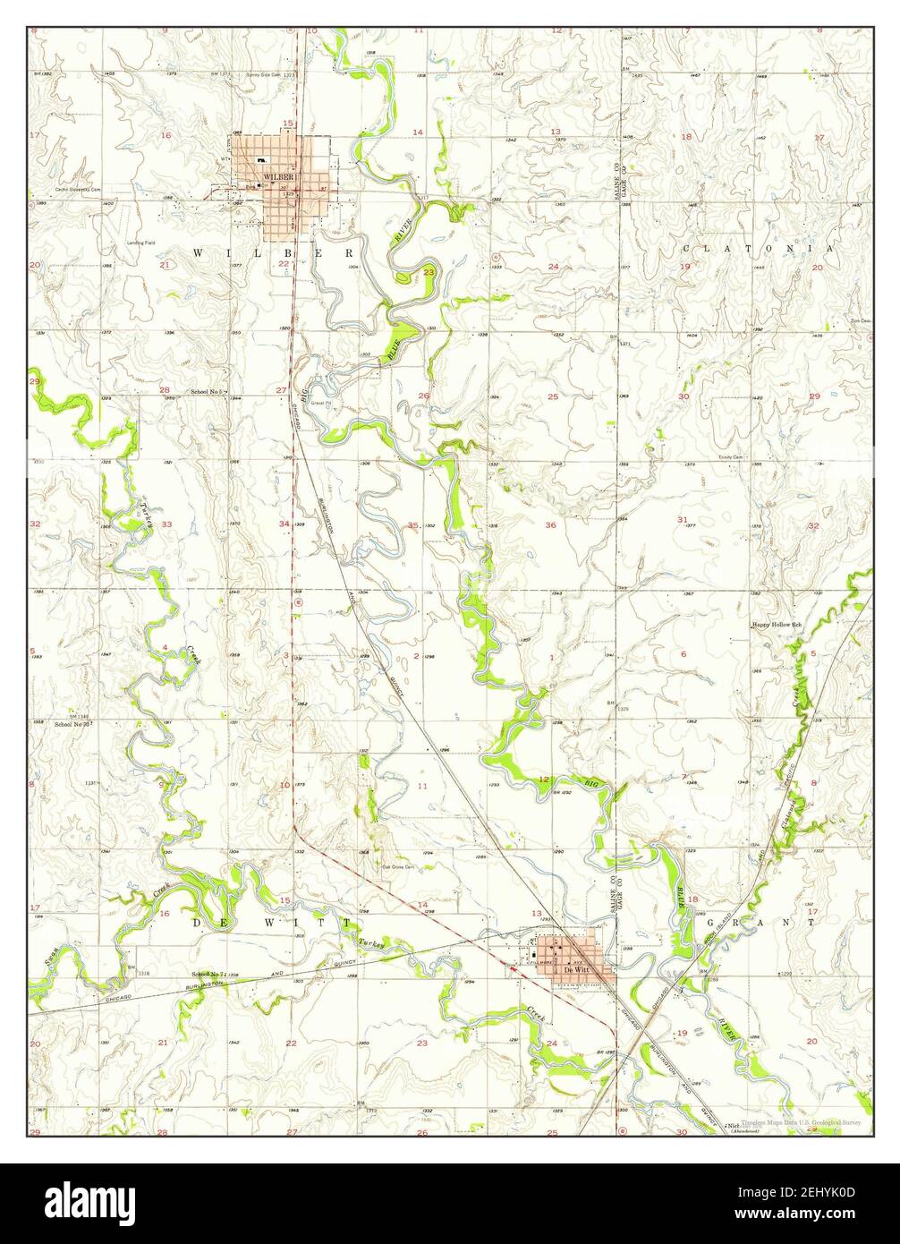 Map of wilber hi-res stock photography and images - Alamy