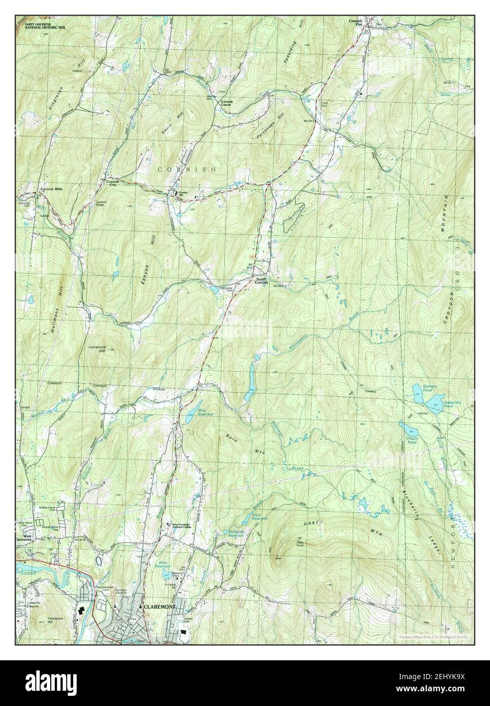 Claremont new hampshire map hi-res stock photography and images - Alamy