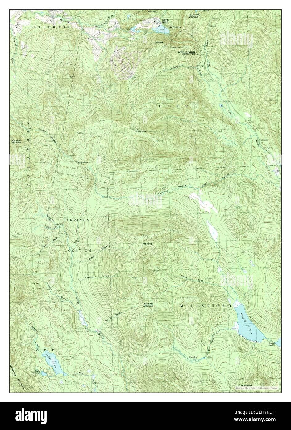 Dixville notch map hi-res stock photography and images - Alamy