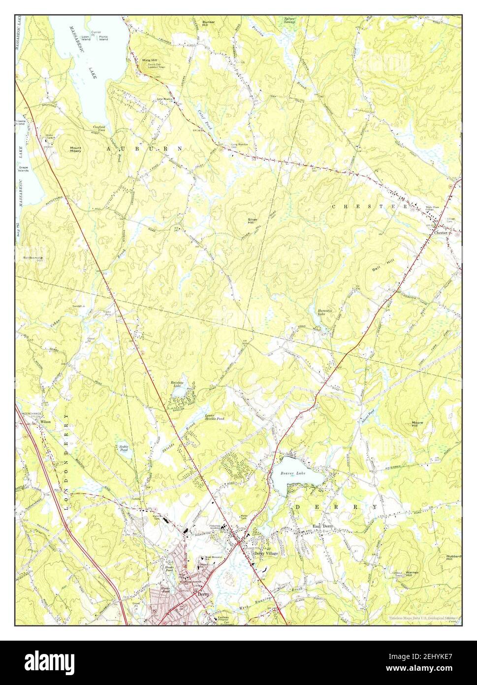 Map of derry new hampshire hi-res stock photography and images - Alamy