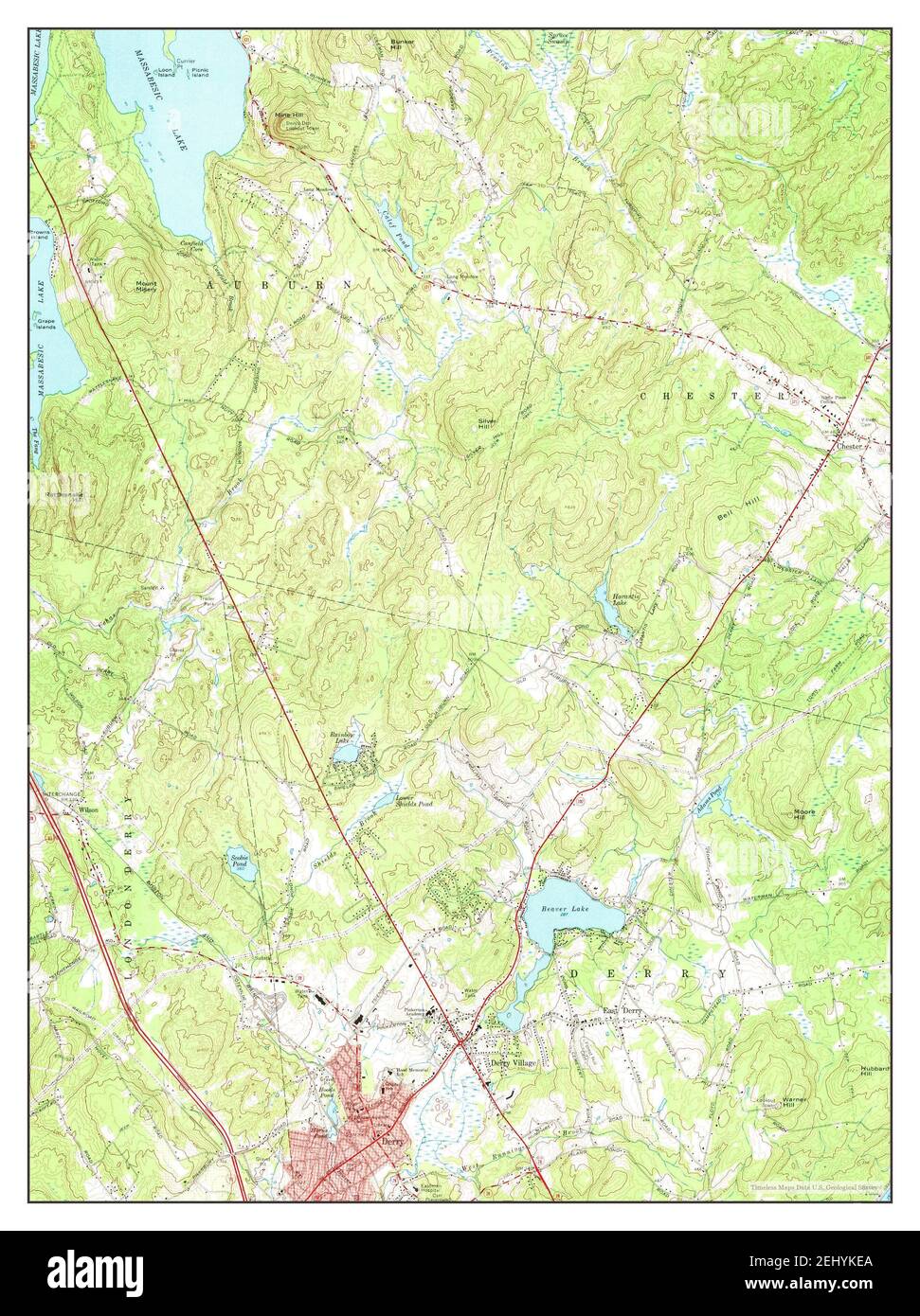 Map of derry new hampshire hi-res stock photography and images - Alamy