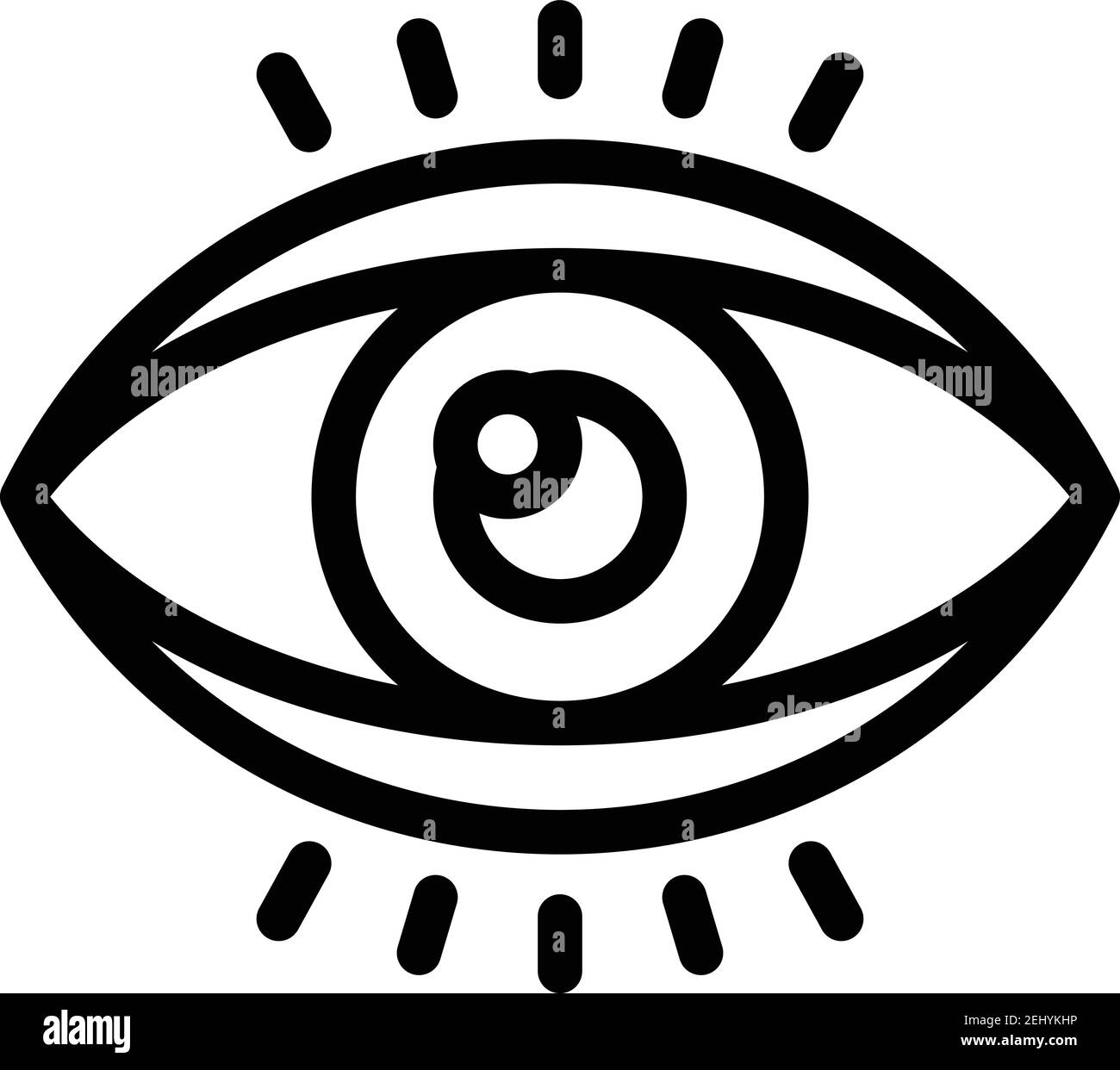Eye perception icon. Outline eye perception vector icon for web design ...