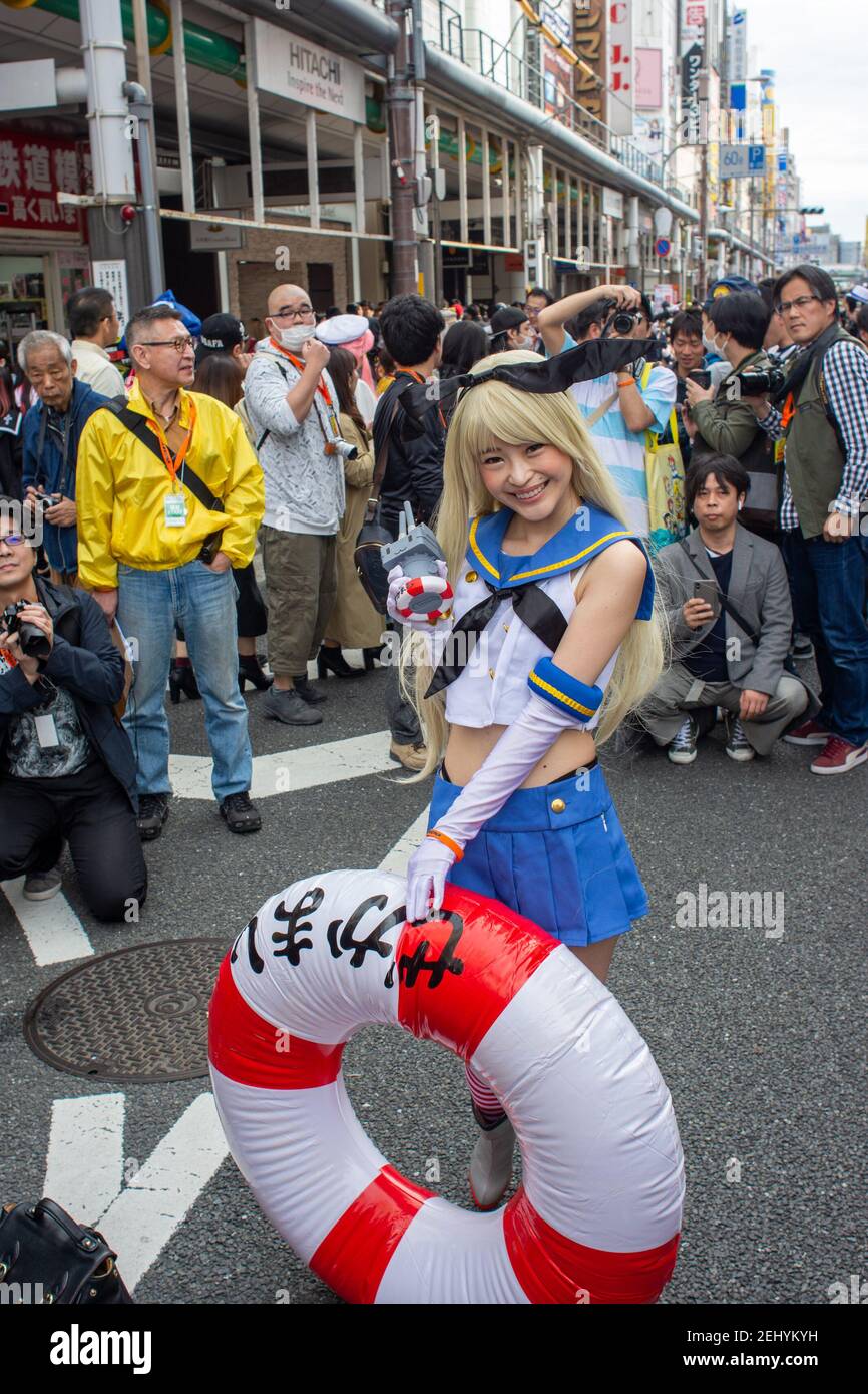 Osaka, Japan - March 18, 2018: Nipponbashi Street Festa, colorful ...