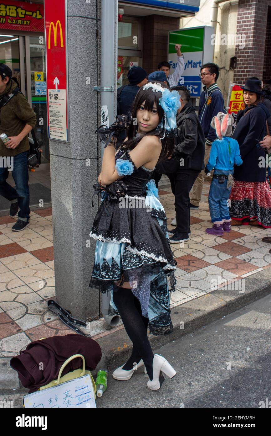 Osaka, Japan - March 18, 2018: Nipponbashi Street Festa, colorful ...