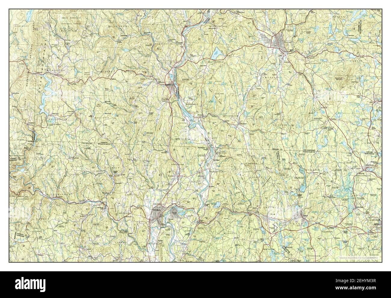 Map of keene new hampshire hi-res stock photography and images - Alamy