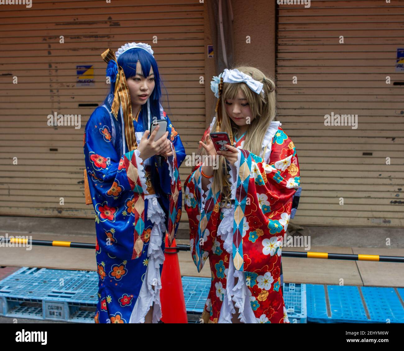 Osaka, Japan - March 18, 2018: Nipponbashi Street Festa, colorful ...