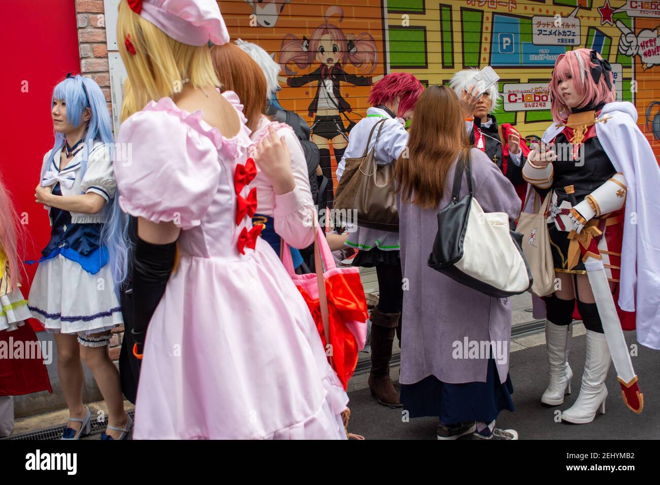 Osaka, Japan - March 18, 2018: Nipponbashi Street Festa, colorful ...