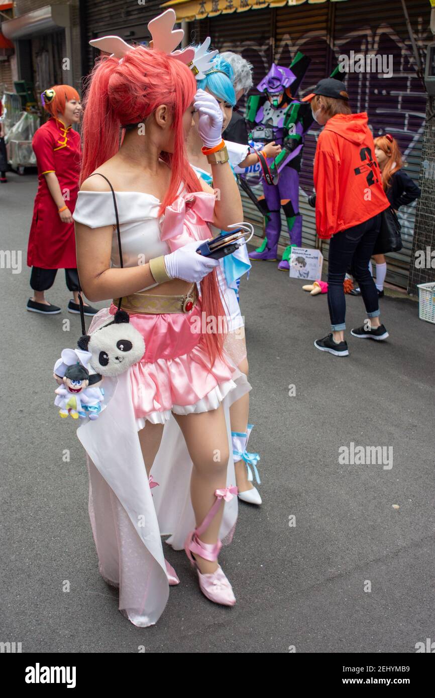 Osaka, Japan - March 18, 2018: Nipponbashi Street Festa, colorful ...
