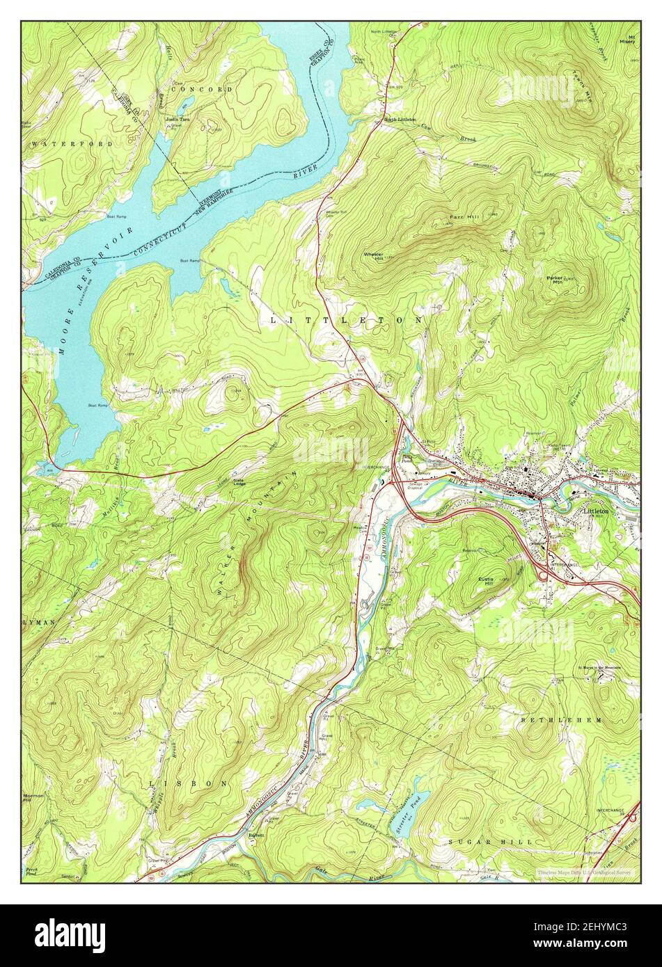 Littleton, New Hampshire, map 1971, 1:24000, United States of America ...