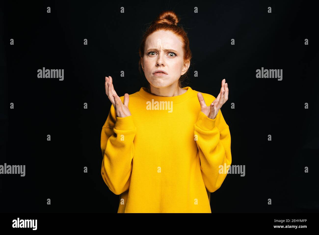 Angry Aggressive Girl In Black High Resolution Stock Photography and ...
