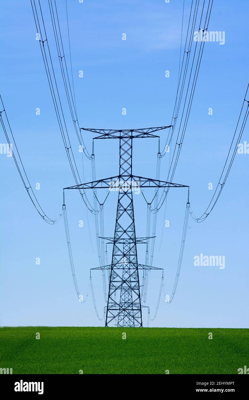 High tension electric pole hi-res stock photography and images - Alamy